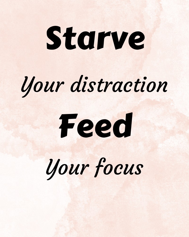 Buy Starve your distraction feed ur focus printables wall art by ...