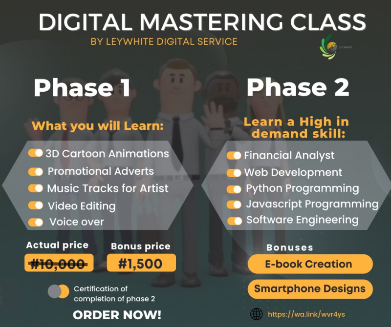 Buy DIGITAL MASTERING CLASS by Peace Ogbonna on Selar