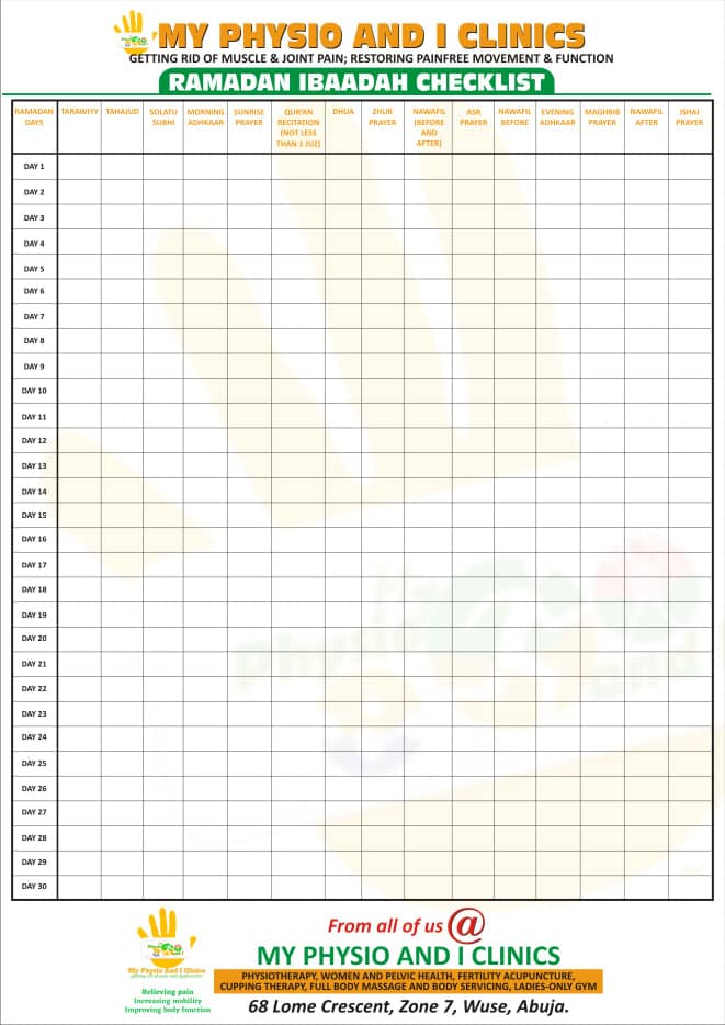 Get Ramadan Ibadah Checklist by Rahmat Ibraheem on Selar