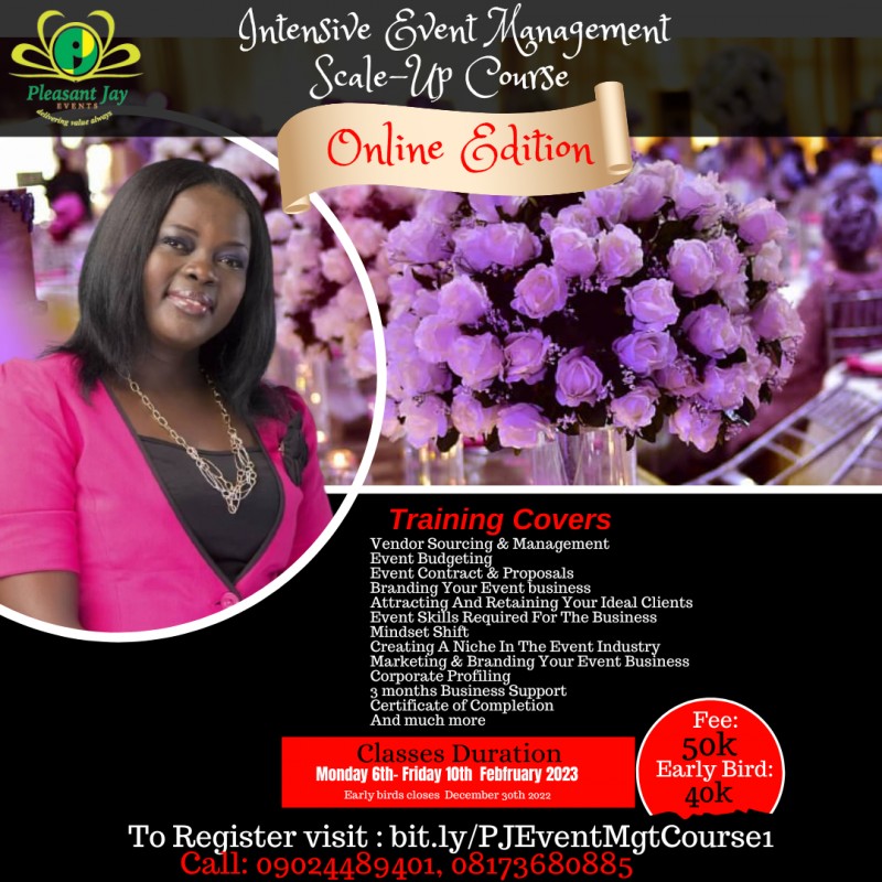 Buy Event Management Scale-Up Course by Coach Ajoke on Selar