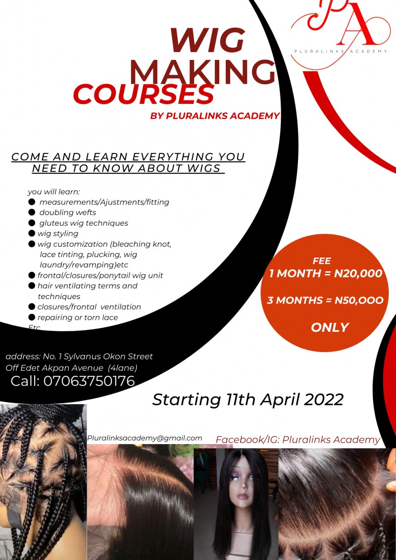 Buy 1 _3 months wig making course by Peace Peter on Selar