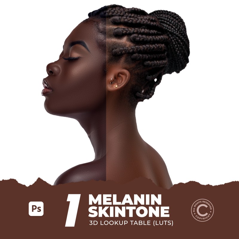 Buy 1 Melanin Skin-tone 3D LUTs | Adobe Photoshop by Heaven Lyatuu on Selar