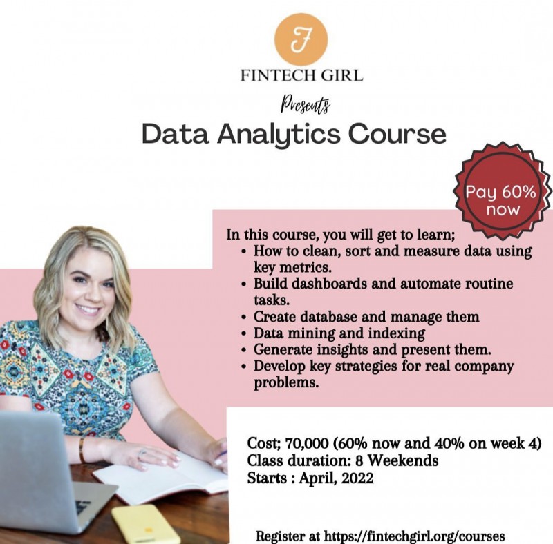 Buy Data Analytics Course with Fintech Girl by Oghenekowho Money on Selar