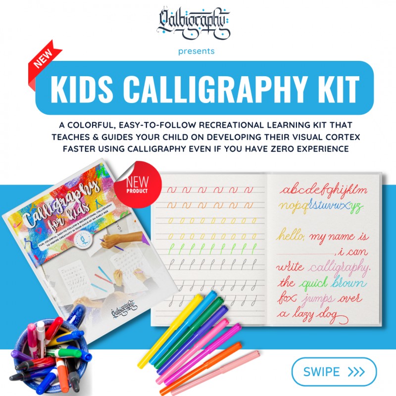 Buy Kids Calligraphy Kit (KC-Kit) by Qalbigraphy on Selar