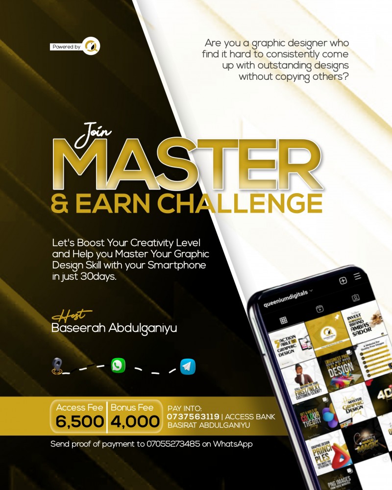 Buy MASTER AND EARN CHALLENGE by Baseerah Abdulganiyu on Selar