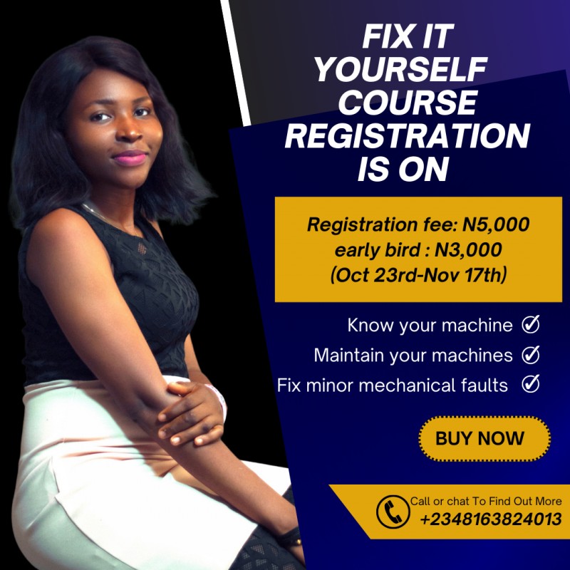 Buy fix it yourself online course by Rhodamine Bags on Selar