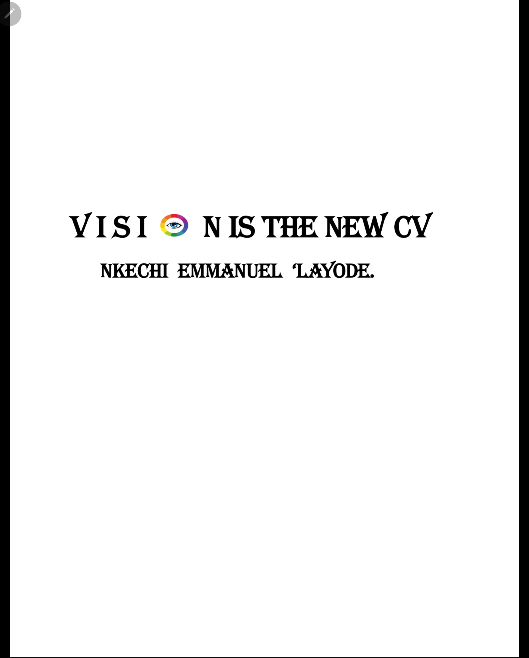 Buy Vision is the NEW CV - Course and Book by Nkechi Emmanuel-Layode on ...