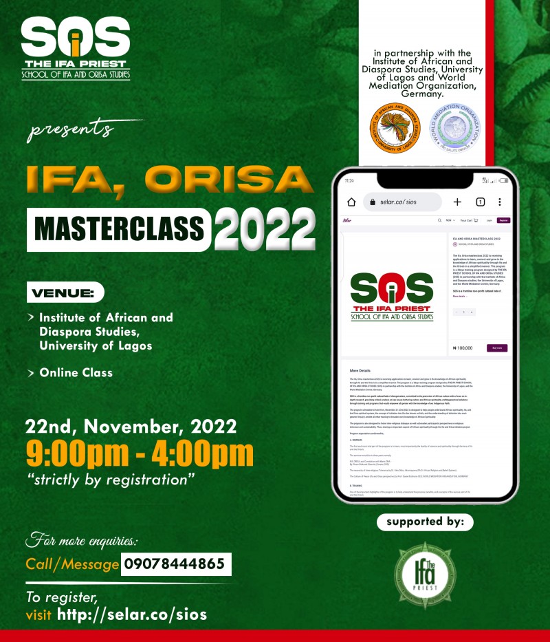 Buy IFA AND ORISA MASTERCLASS 2022 by SCHOOL OF IFA AND ORISA STUDIES ...