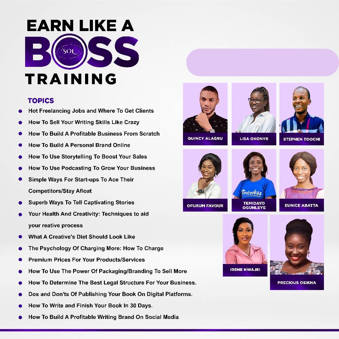 Buy Earn Like A Boss Training by Storytellers' Orbit Limited on Selar