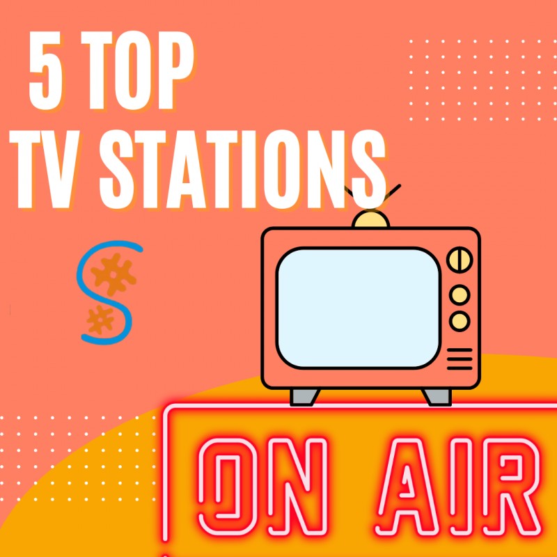 Buy 5 TOP TV STATIONS by Public Relations And Media on Selar