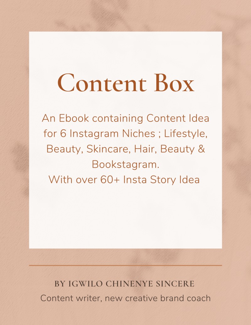 Buy Content Box Ebook by Igwilo chinenye on Selar