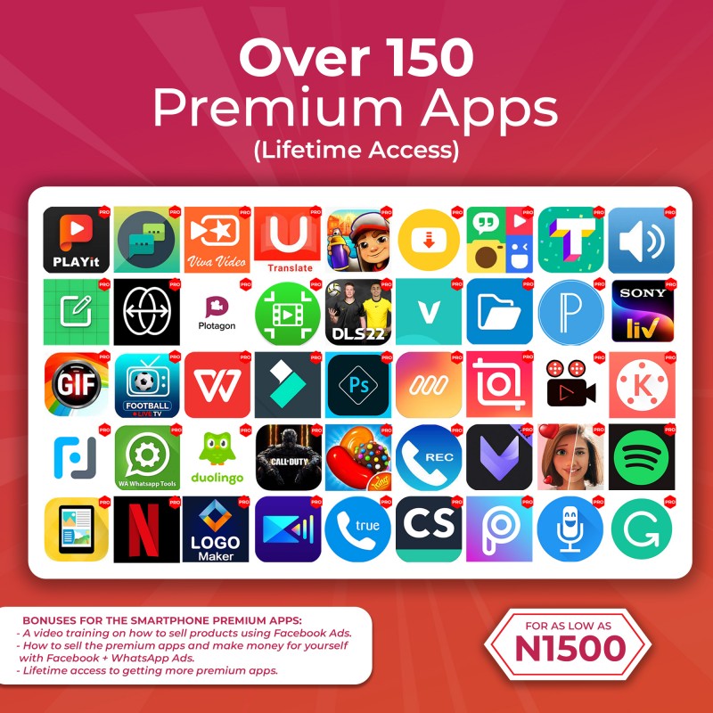 Buy Smartphone Premium Apps by T.I.G Skills Hub on Selar