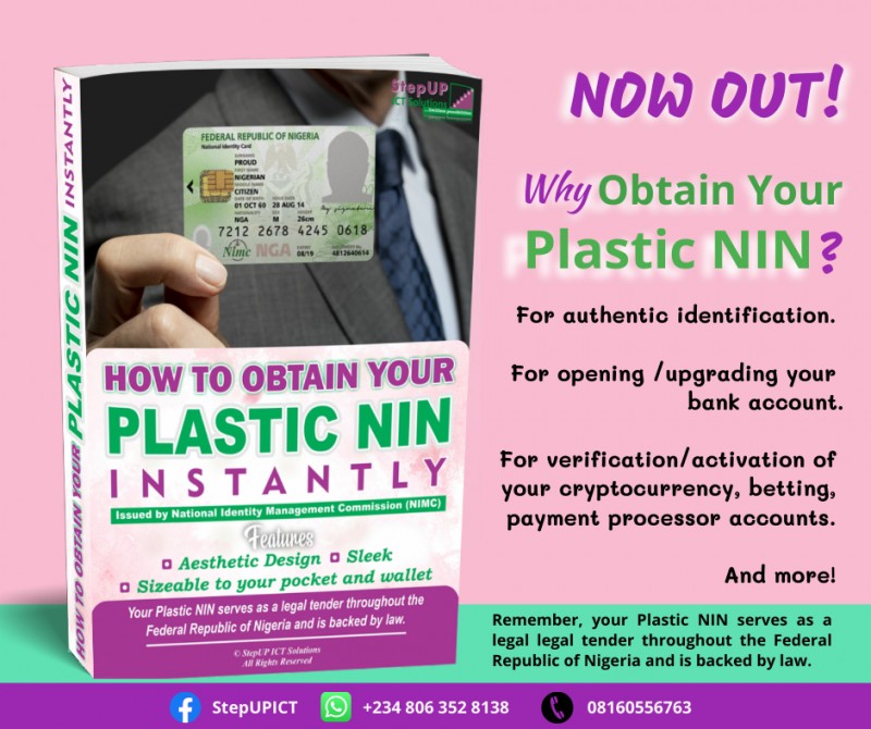Buy How to Obtain Your Plastic NIN Instantly by StepUP ICT Solutions on ...