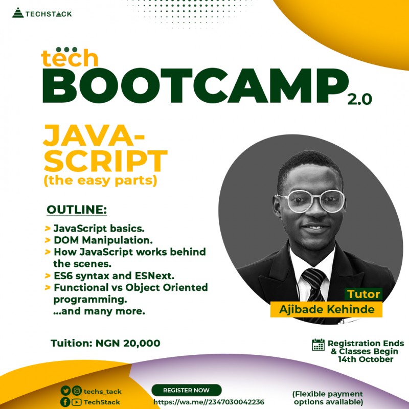 Buy Techstack's JavaScript Course by TECHSTACK NIGERIA on Selar