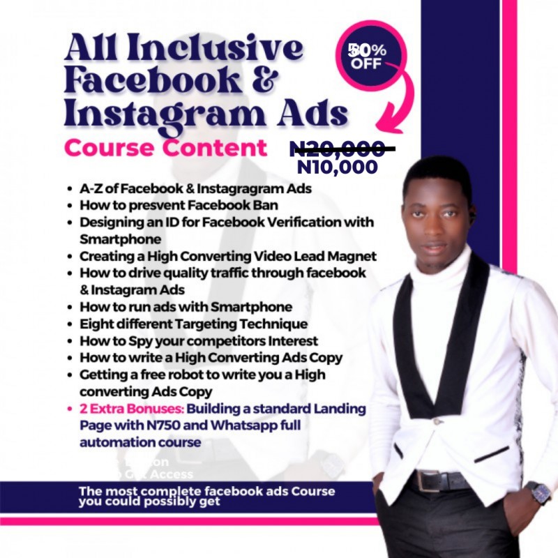 Buy All Inclusive Facebook & Instagram Ads Training by Joseph Adeleke Taiwo on Selar