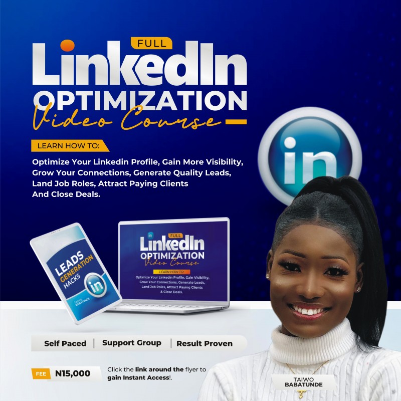 Buy Full LinkedIn Optimization by Taiwo Babatunde on Selar