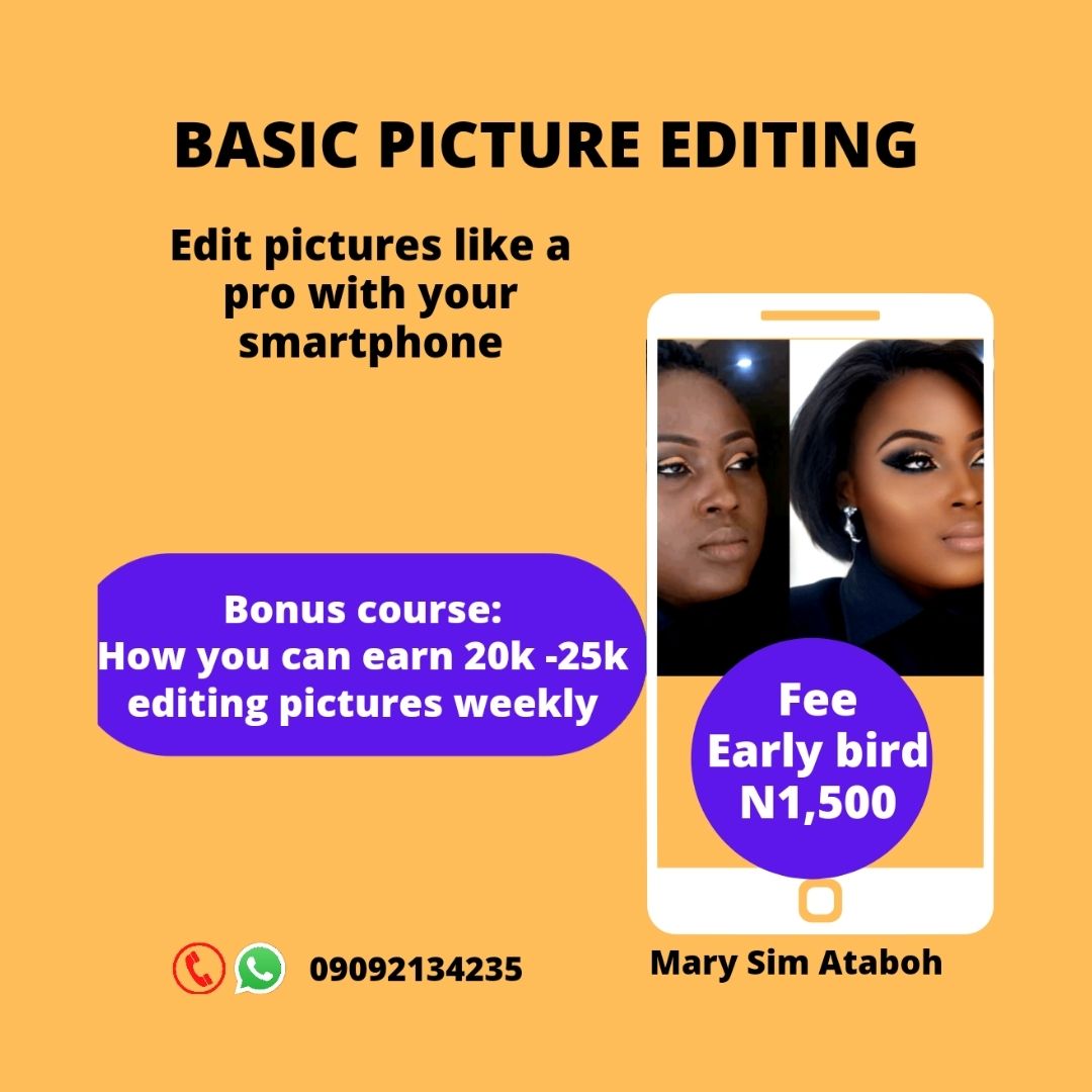 Buy BASIC PICTURE EDITING COURSE by mary sim daniel on Selar