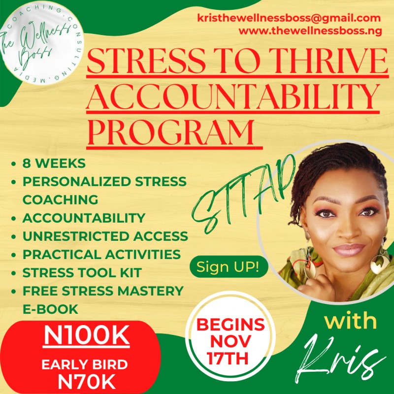 Buy Stress To Thrive Accountability Program STTAP by Kris Oziofu ...