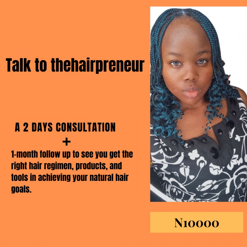 Buy A consult with the hair expert by Chinelo okafor on Selar