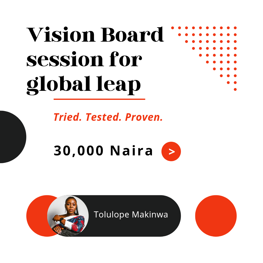 Buy Vision Board Session for Global Leap by Tolu Makinwa on Selar