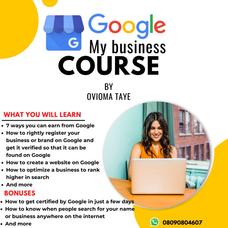 Buy GOOGLE MY BUSINESS TRAINING by Ovioma Taye Grace on Selar