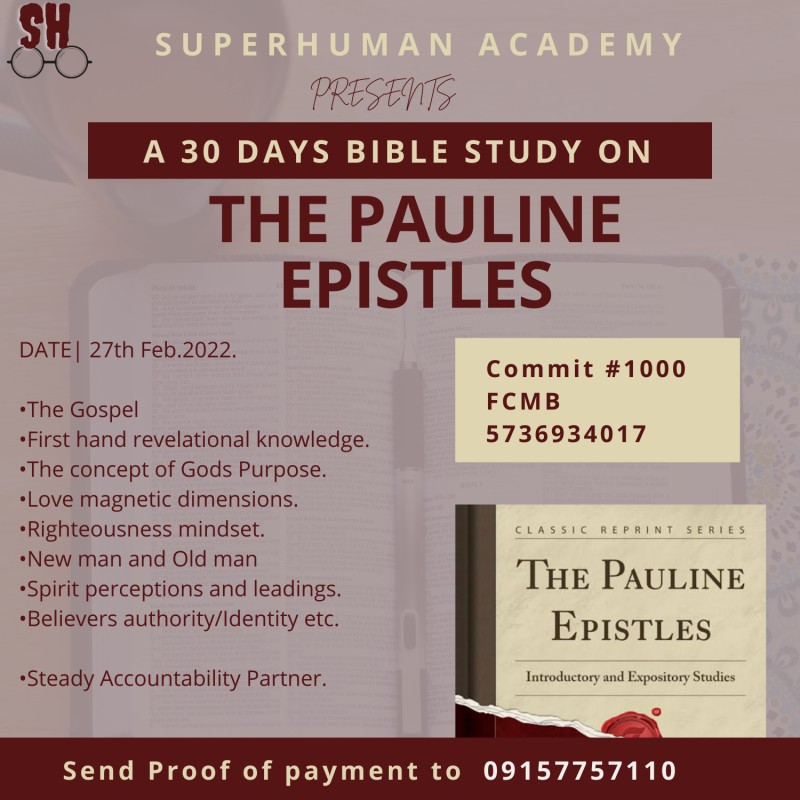 Buy PAULINE EPISTLE BIBLE STUDY by Chrysolite Immanuel on Selar