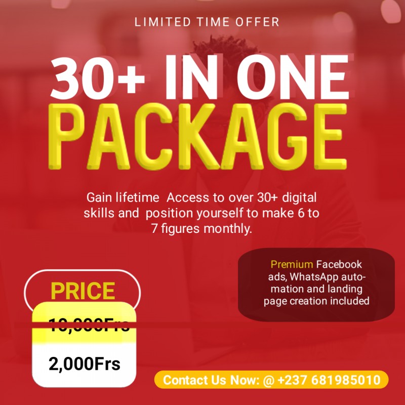 Buy 30+ IN ONE PACKAGE by Dahyebga Ulrich Armel on Selar