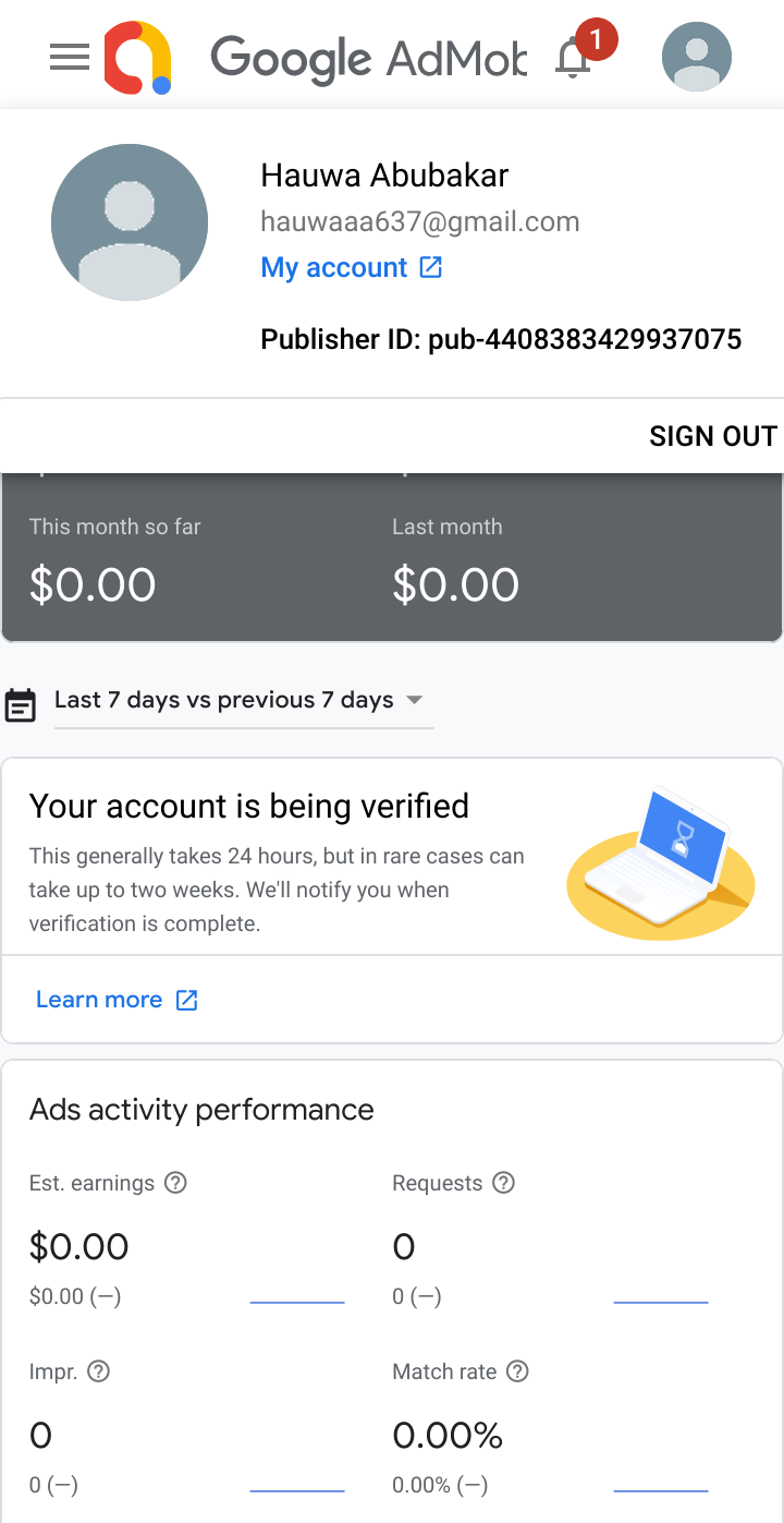 Buy Google admob payment approved by Uzaifa abdullahi on Selar