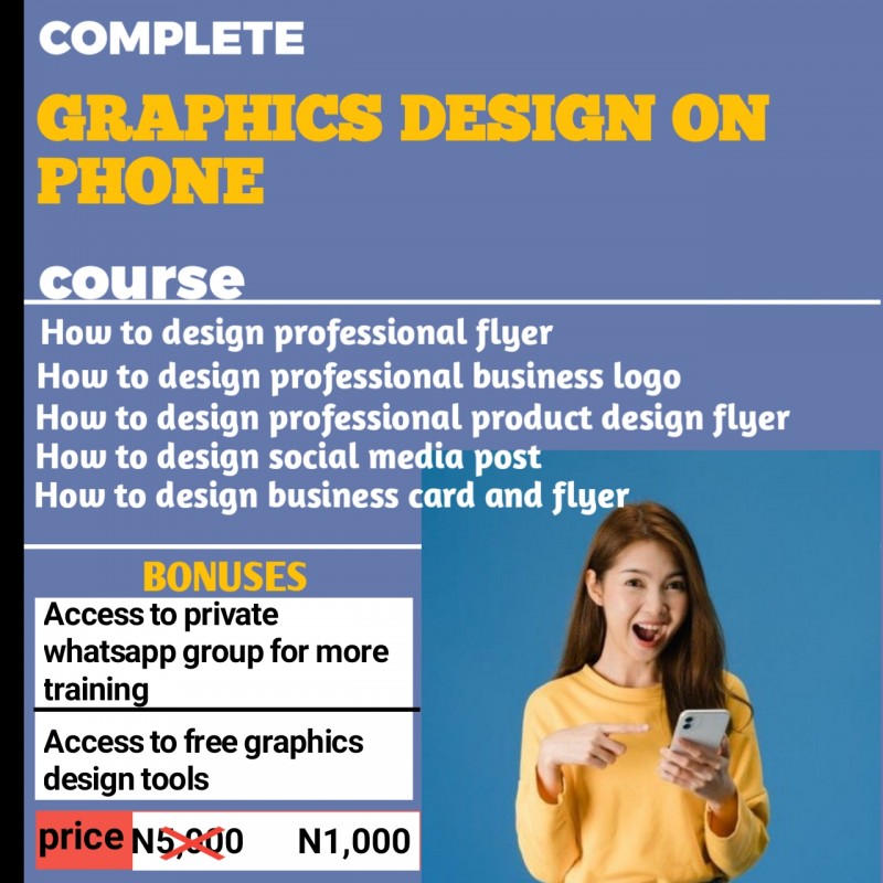 Buy Complete graphics design on phone by Victor Paul on Selar