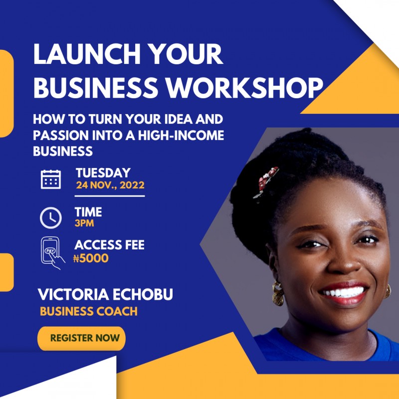 Buy LAUNCH YOUR BUSINESS WORKSHOP by Victoria Echobu on Selar