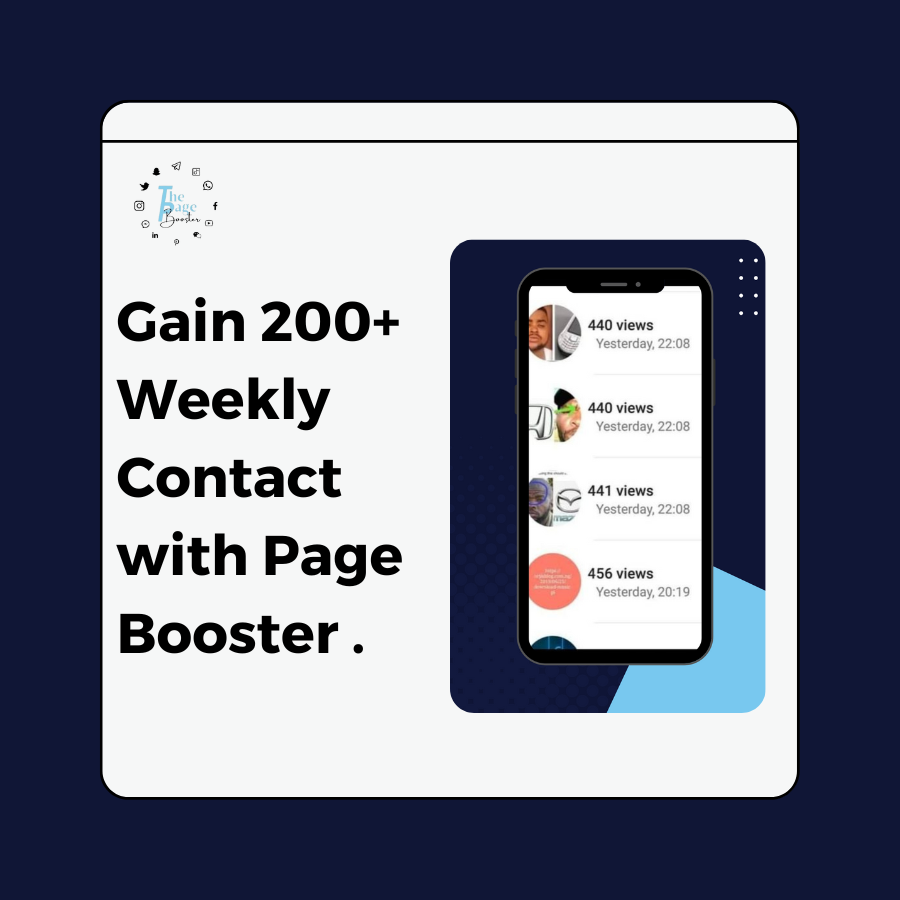 Buy Gain WEEKLY Contact with Page Booster by Olanrewaju VIctor Olawale on Selar