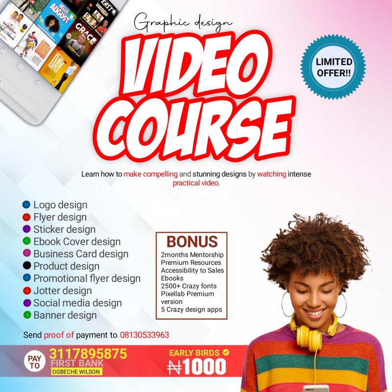 Buy Graphic Design Video Course by Ogbeche Wilson on Selar