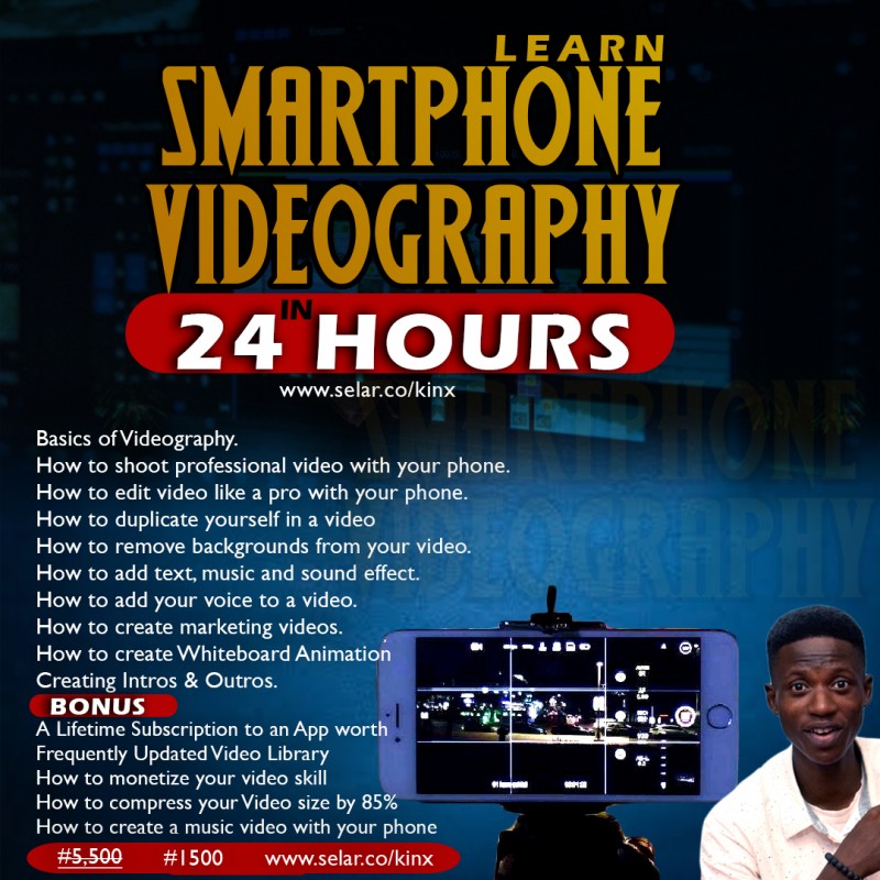 Buy SMARTPHONE VIDEO EDITING COURSE by Ayodeji Awani on Selar