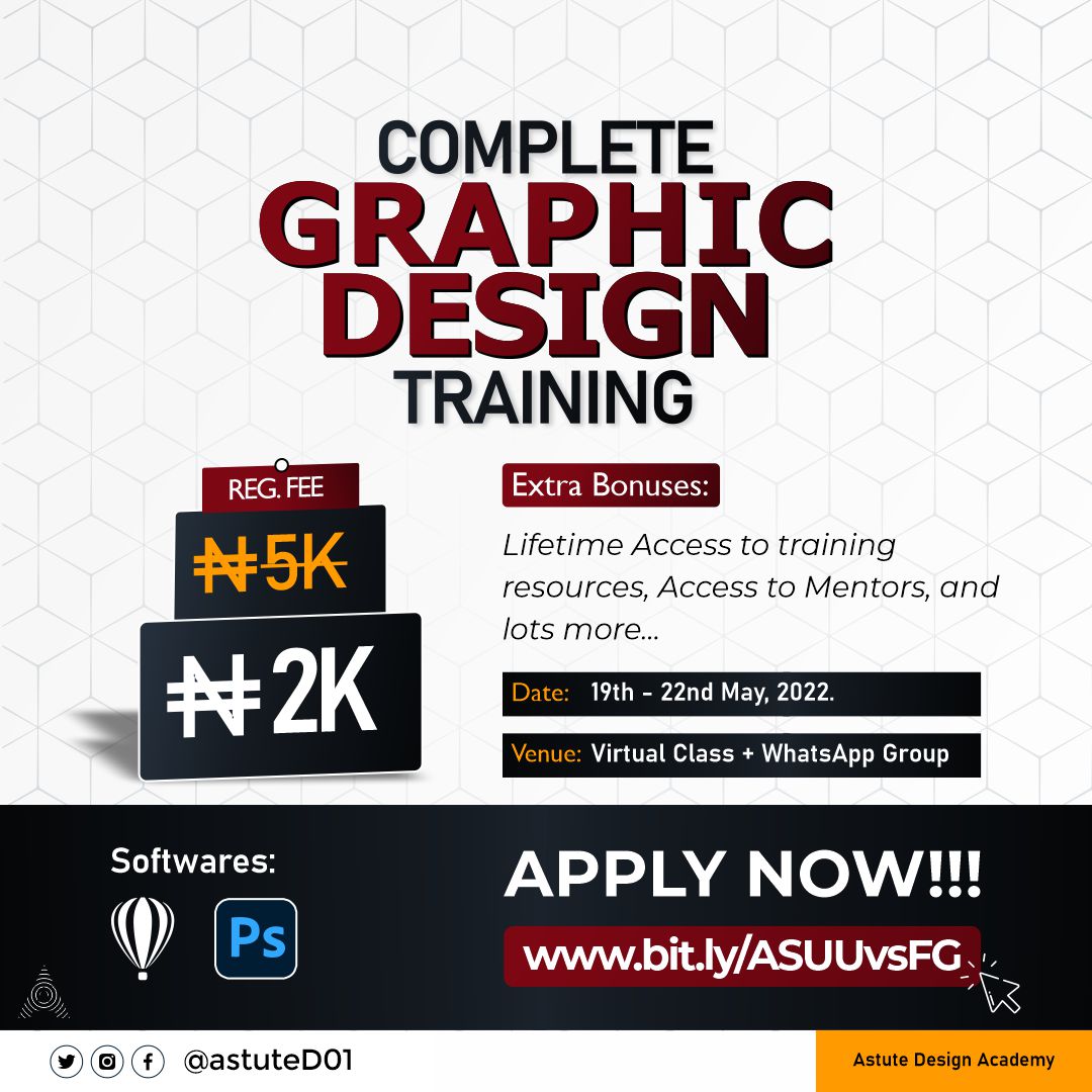 Buy COMPLETE GRAPHIC DESIGN TRAINING by Abdulmalik Olaiya on Selar
