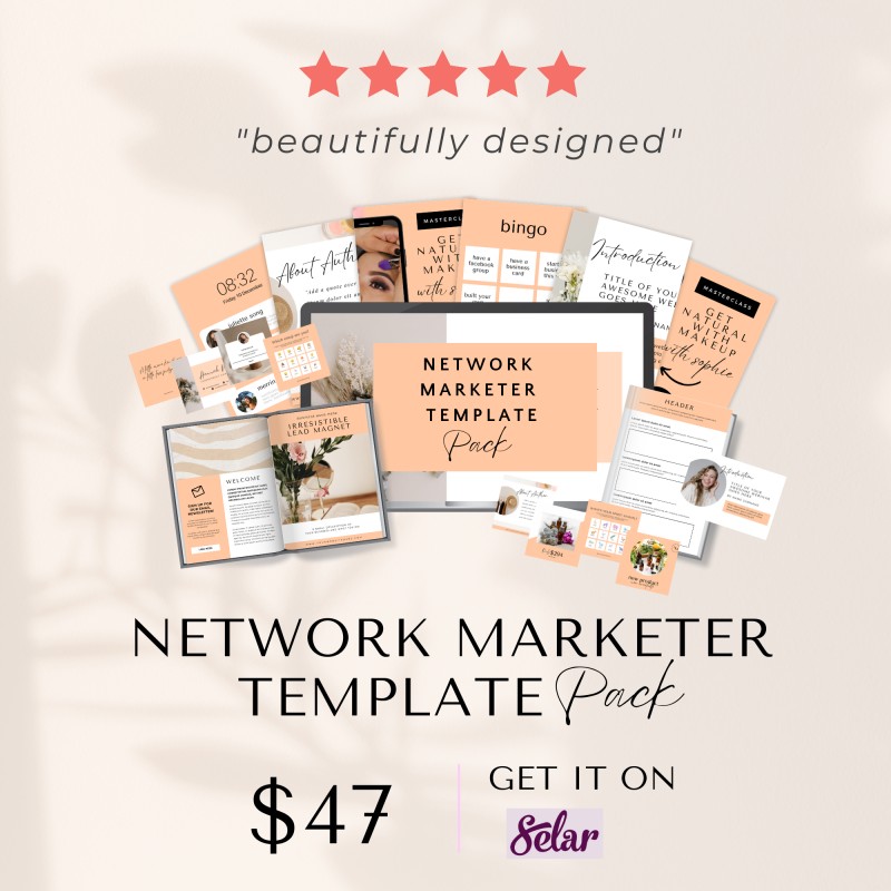 Buy Network Marketer Template Pack by Abigail Dzama Anderson on Selar