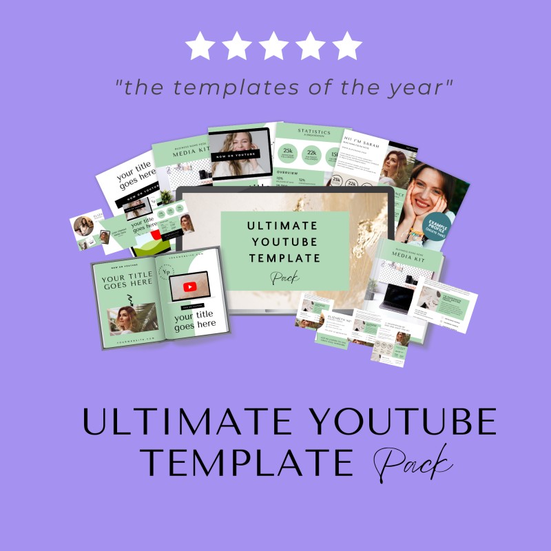 Buy Ultimate Youtube Template Pack by Abigail Dzama Anderson on Selar