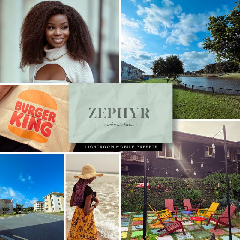 Buy Zephyr - Lightroom Mobile Preset Bundle (Free Preset Inside) by Aderinsola Oluwafemi on Selar
