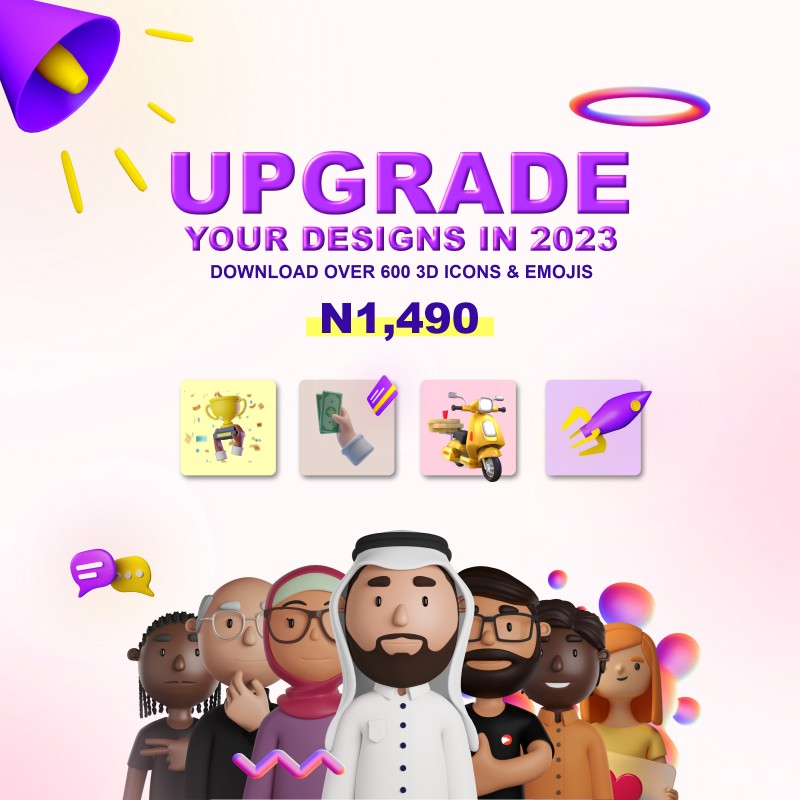 Buy Premium 3D Icons and Emojis by Ads Muster on Selar