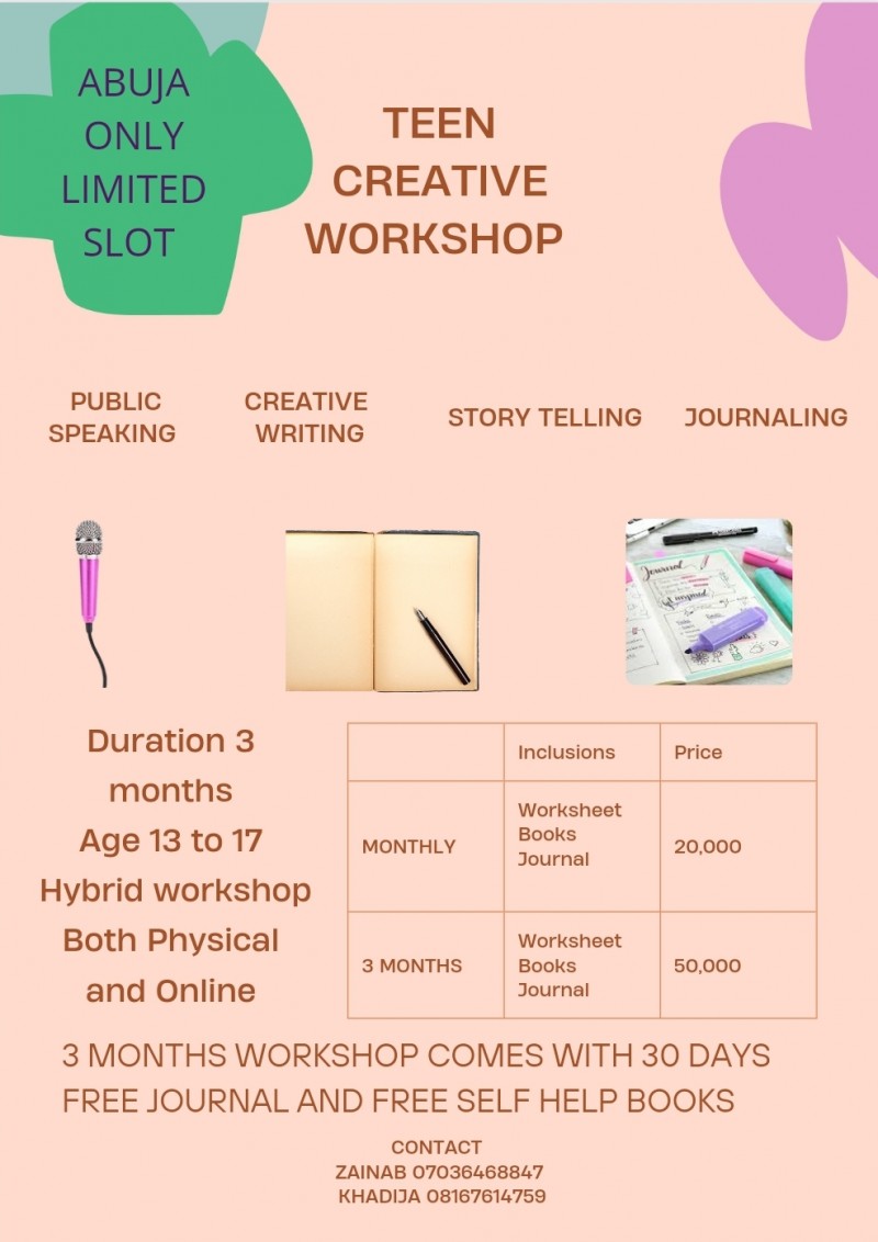 Buy TEEN CREATIVE WORKSHOP by AISHAT BASHIR TUKUR on Selar