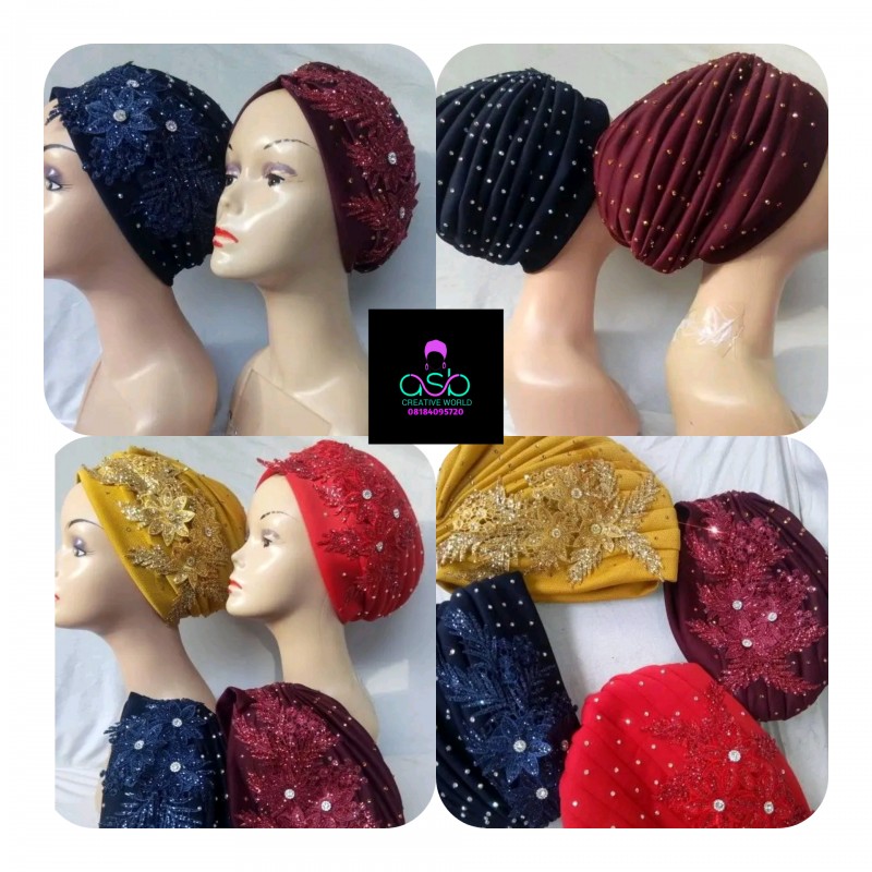 Buy Sugar lace turban by ASB Creative World on Selar