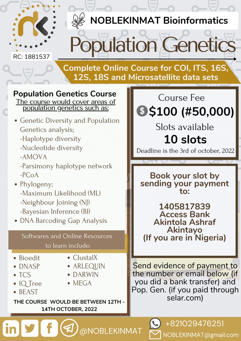 Buy POPULATION GENETICS by Noblekinmat Ltd on Selar