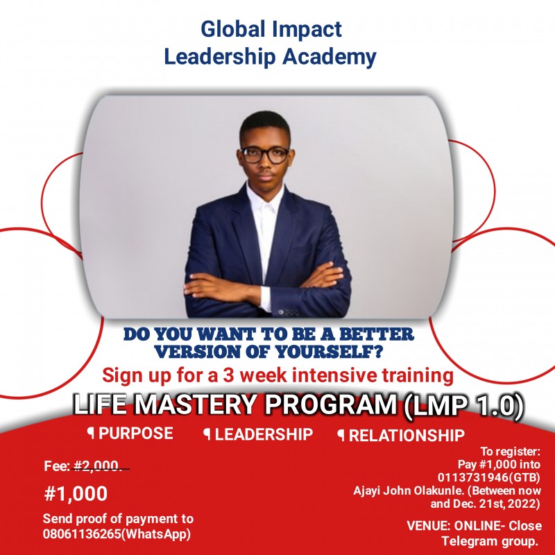 Buy Life Mastery Program by ayanfe ajaye on Selar