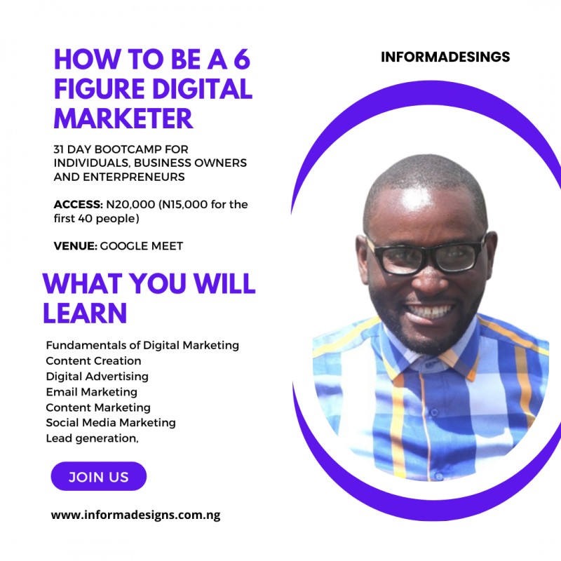 Buy LEARN HOW TO BECOME A 6 FIGURE DIGITAL MARKETER IN 31 DAYS BOOTCAMP ...