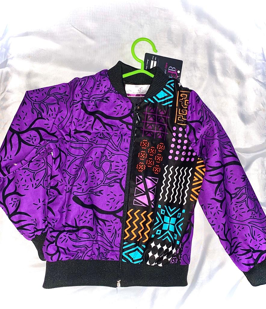Buy Purple Bumper Jacket by Bairn Fashion on Selar