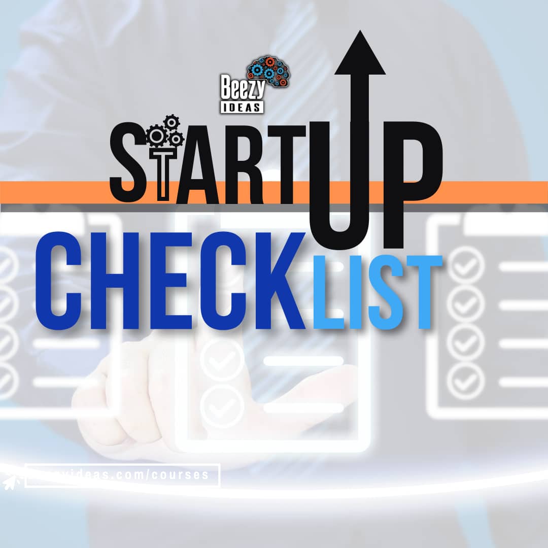 Buy The STARTUP CHECKLIST (Template + Video Tutorial) by Beezy Ideas (Digital Store) on Selar