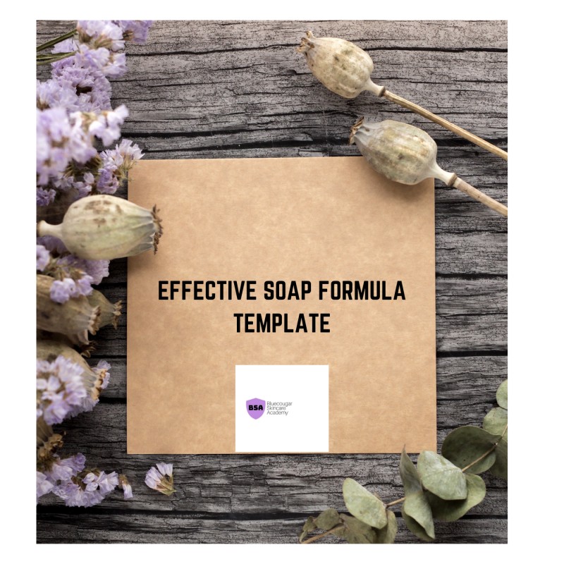 Buy EFFECTIVE SOAP FORMULA TEMPLATE by BLUECOUGAR SKINCARE ACADEMY on Selar