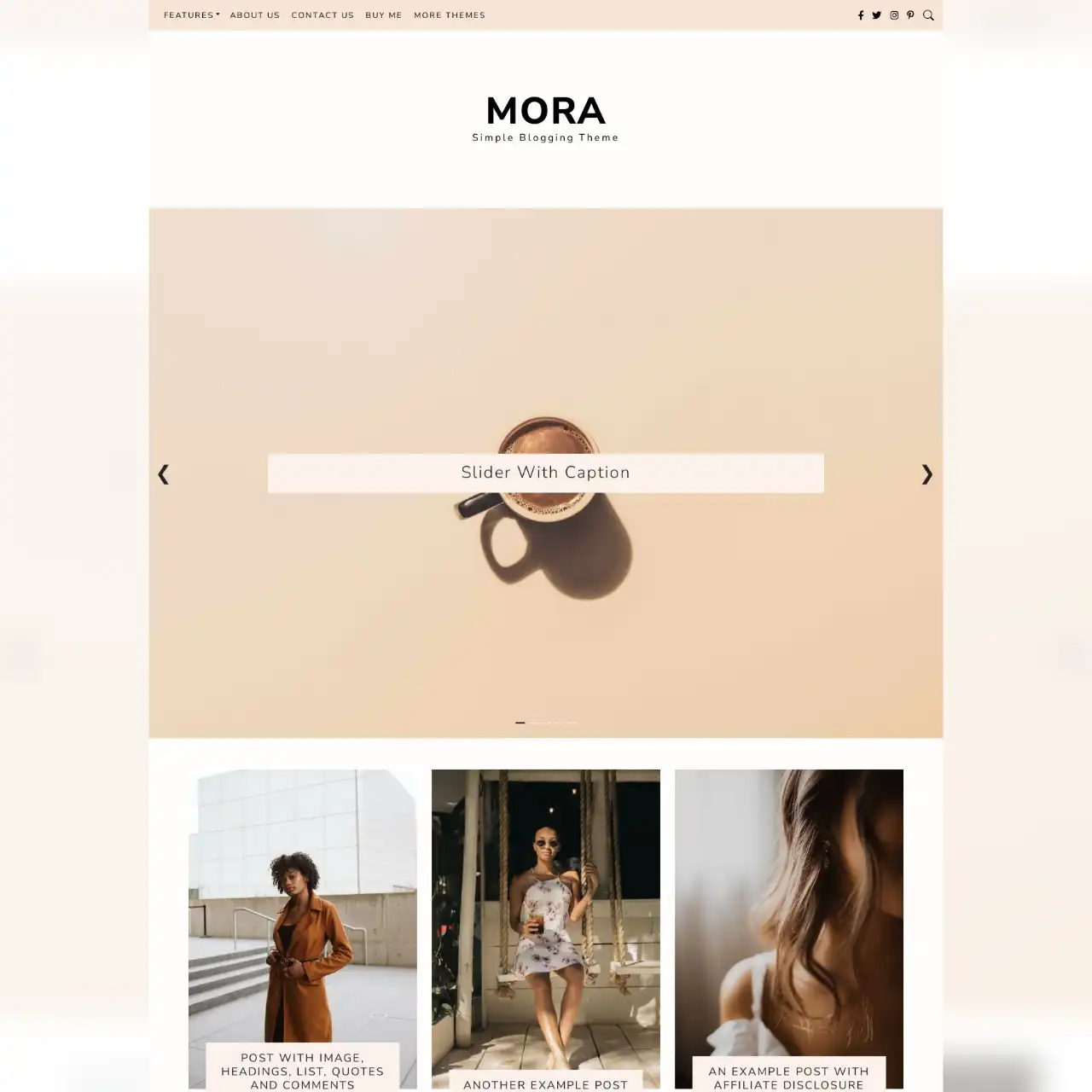 Buy Mora - Simple feminine wordpress theme for bloggers by Chicpixies on Selar