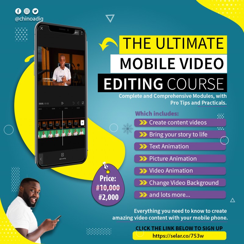 Buy The Ultimate Mobile Video Editing Course by CHINONSO ADIGWE on Selar
