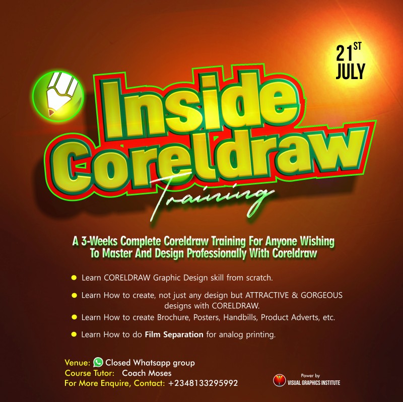 Buy INSIDE CORELDRAW training by Coach Chibuzor Moses on Selar