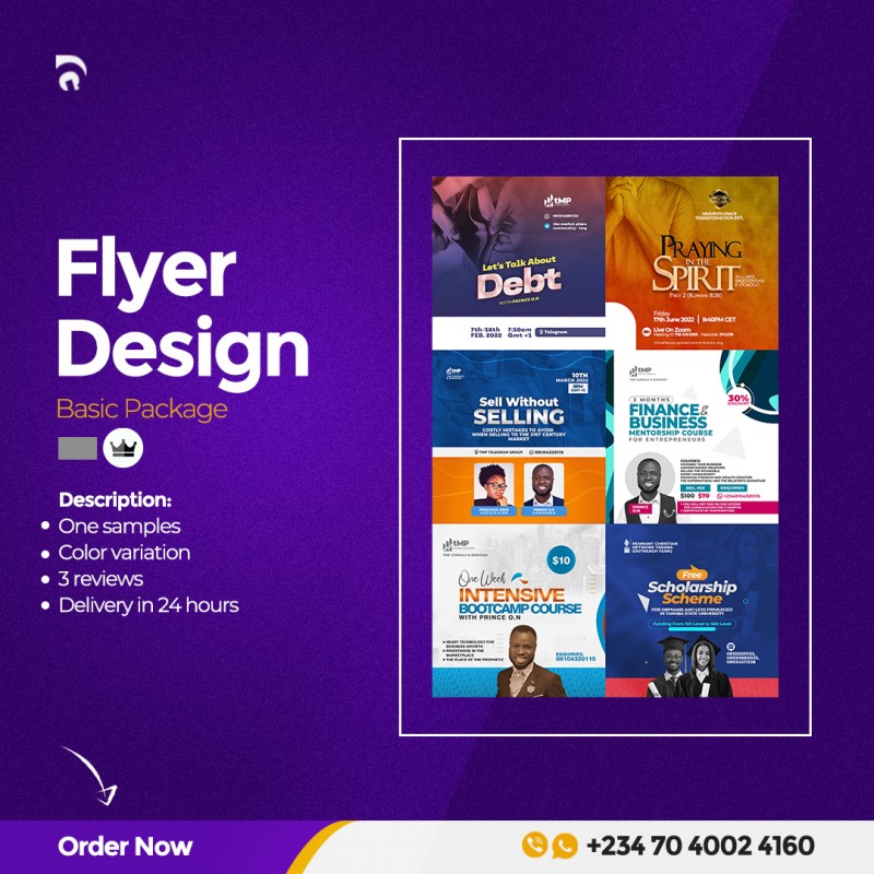 Buy Flyer Design (Basic Package) by Domiphics Designs on Selar